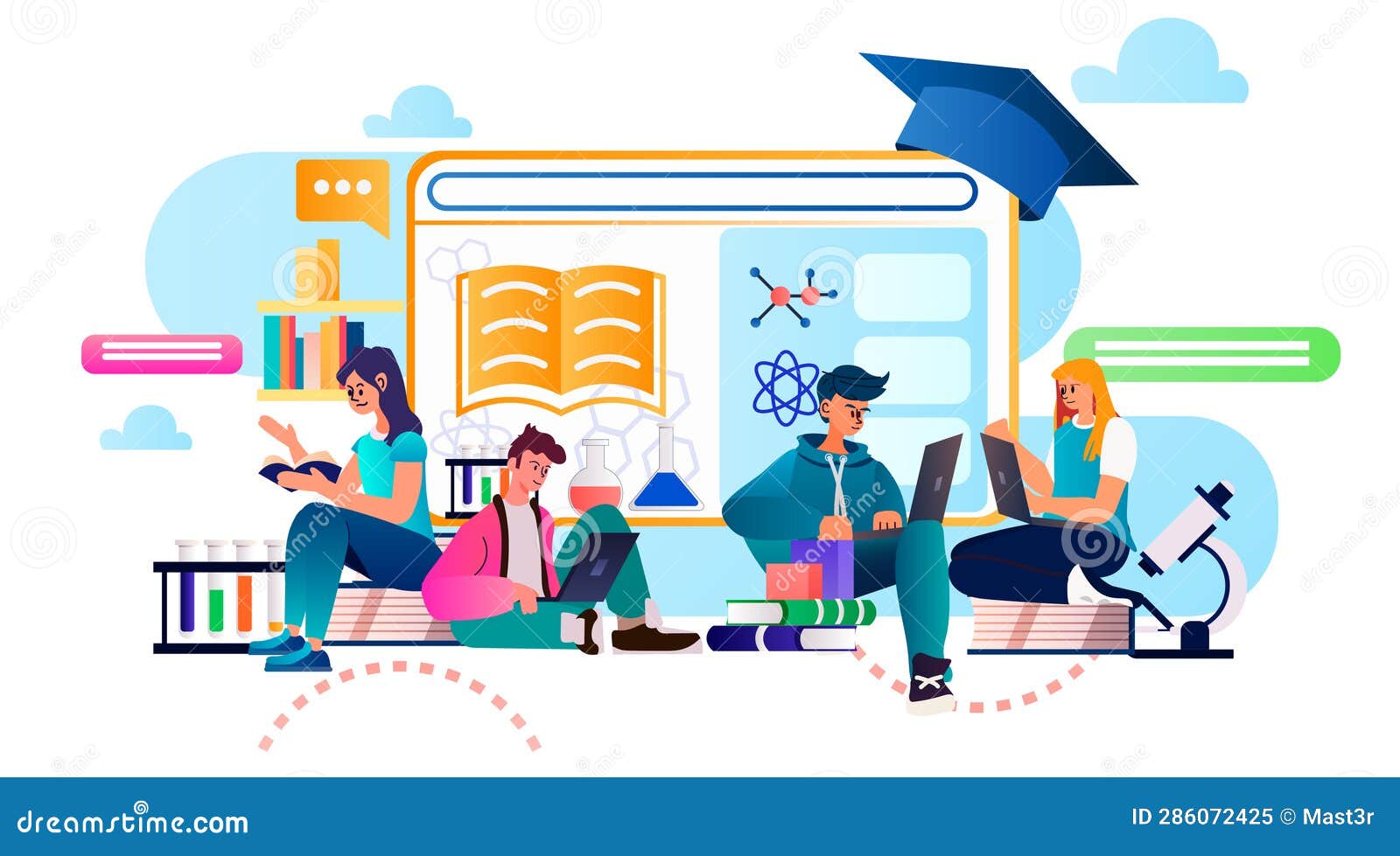 Students Making Chemical Experiments in Virtual Lab Scientist ...