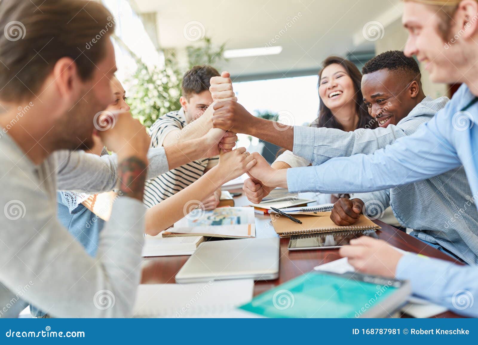 Students Making Motivation Network Stock Image - Image of connection ...