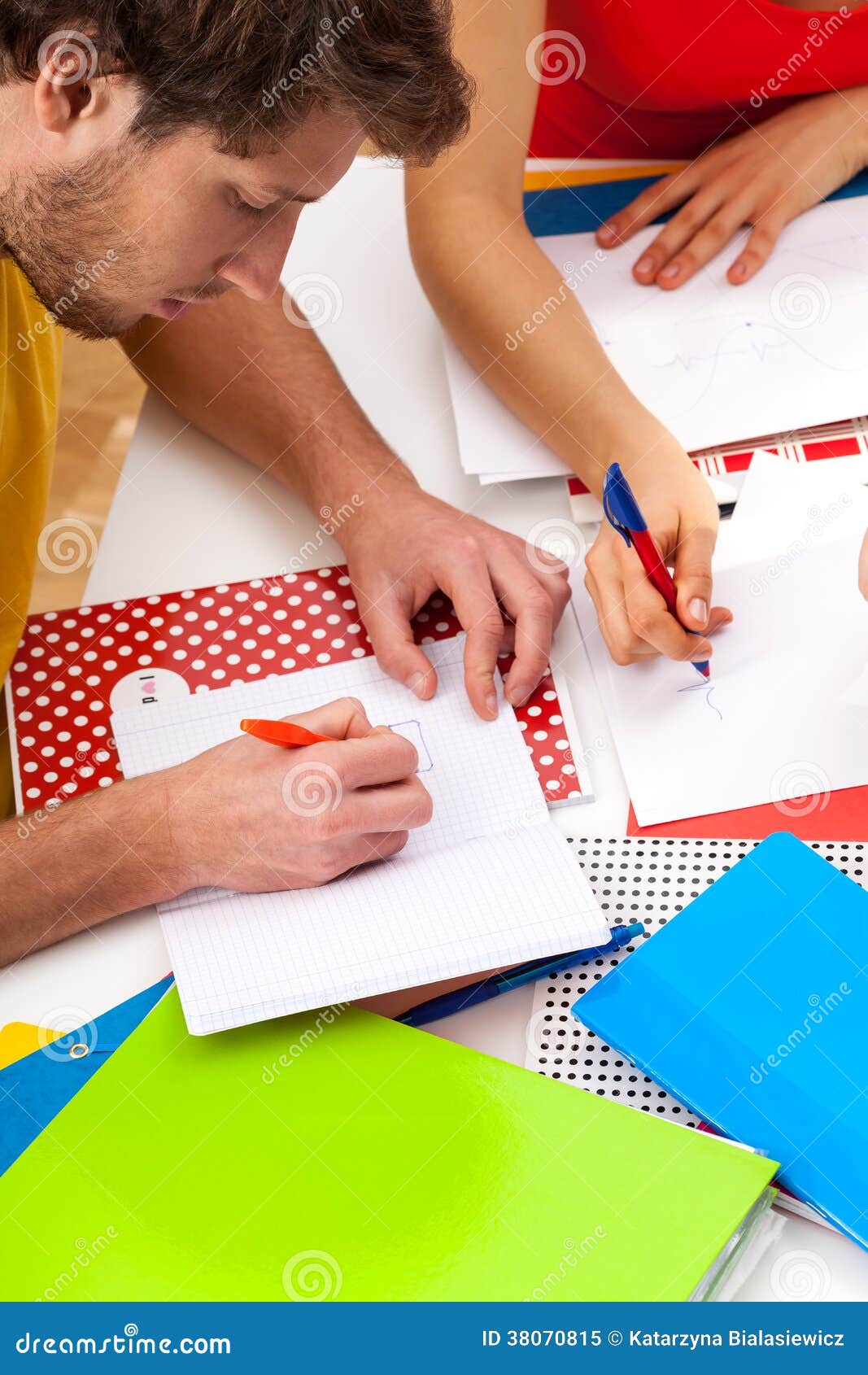 Students making notes stock image. Image of learning - 38070815