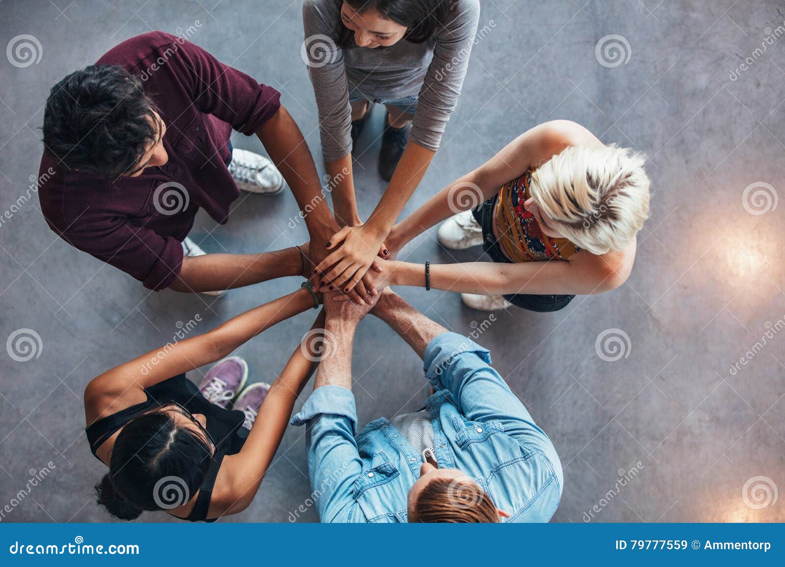 Students Making a Stack of Hands Stock Image - Image of unity, support ...