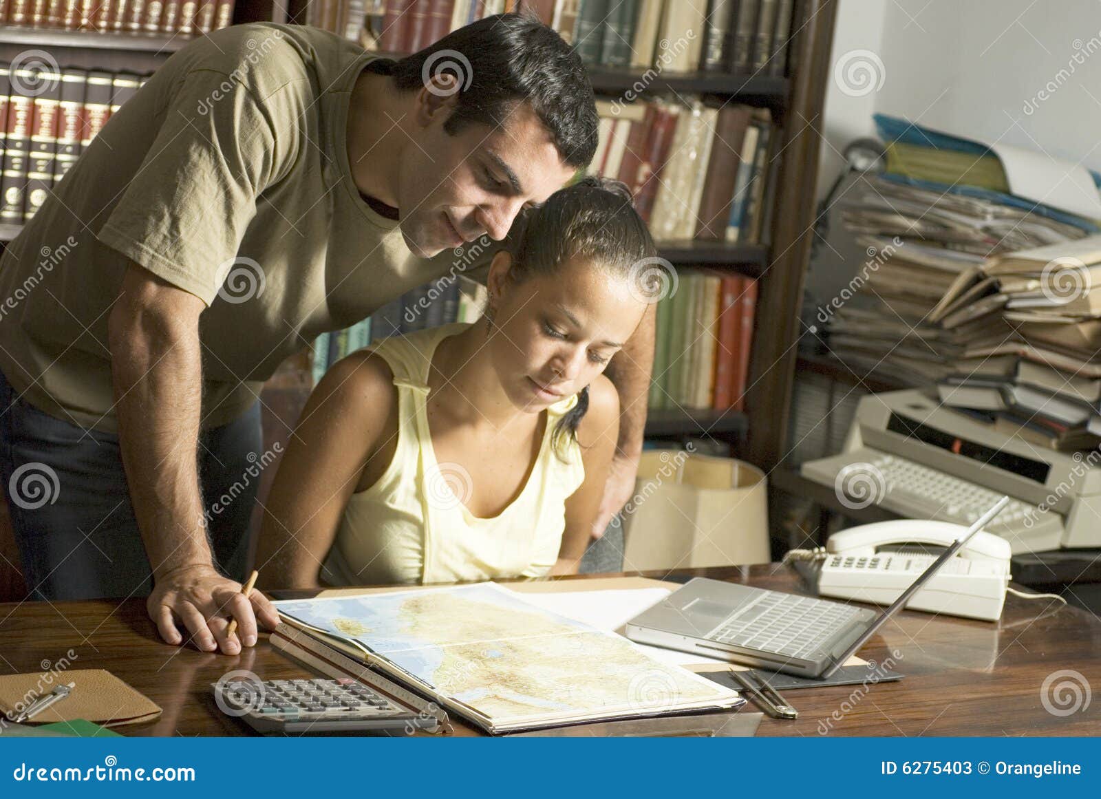 Students with Map stock image. Image of academic, race - 6275403