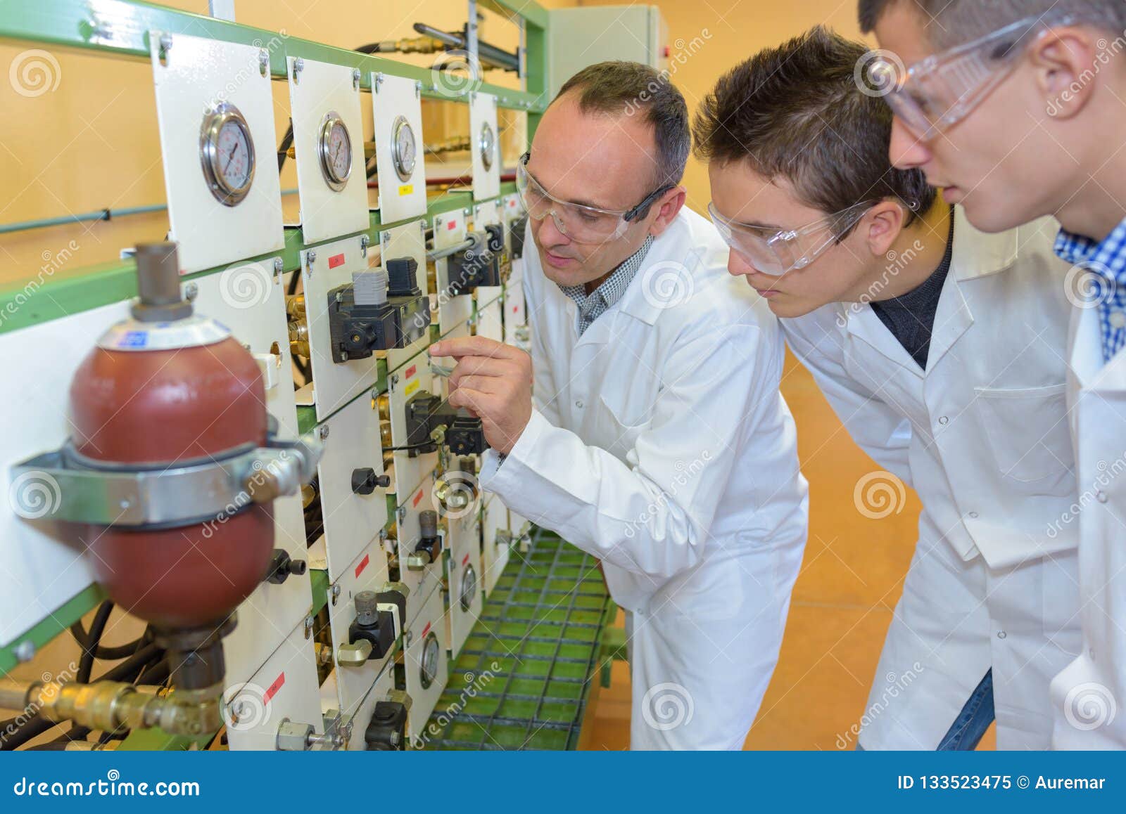 Students Observing Electrical Panel Stock Image - Image of switch ...