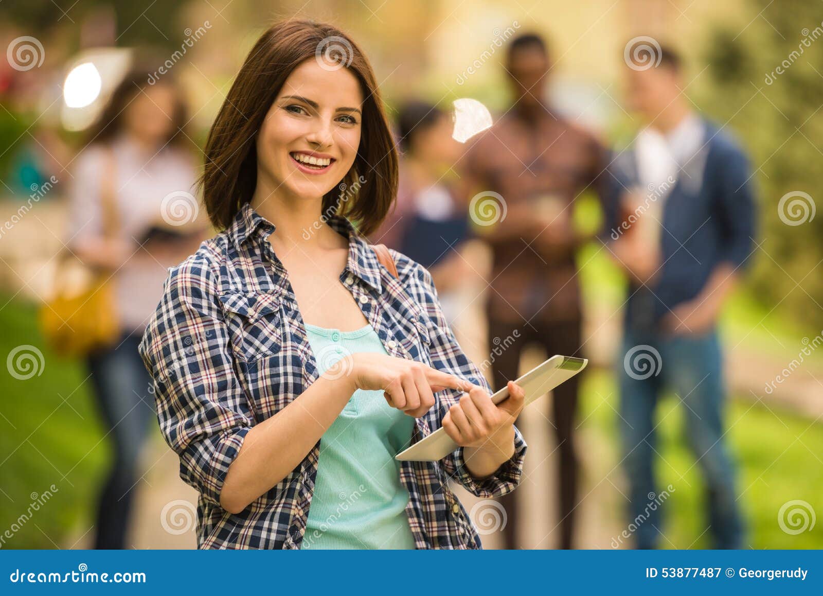Students outdoors stock image. Image of people, portrait - 53877487