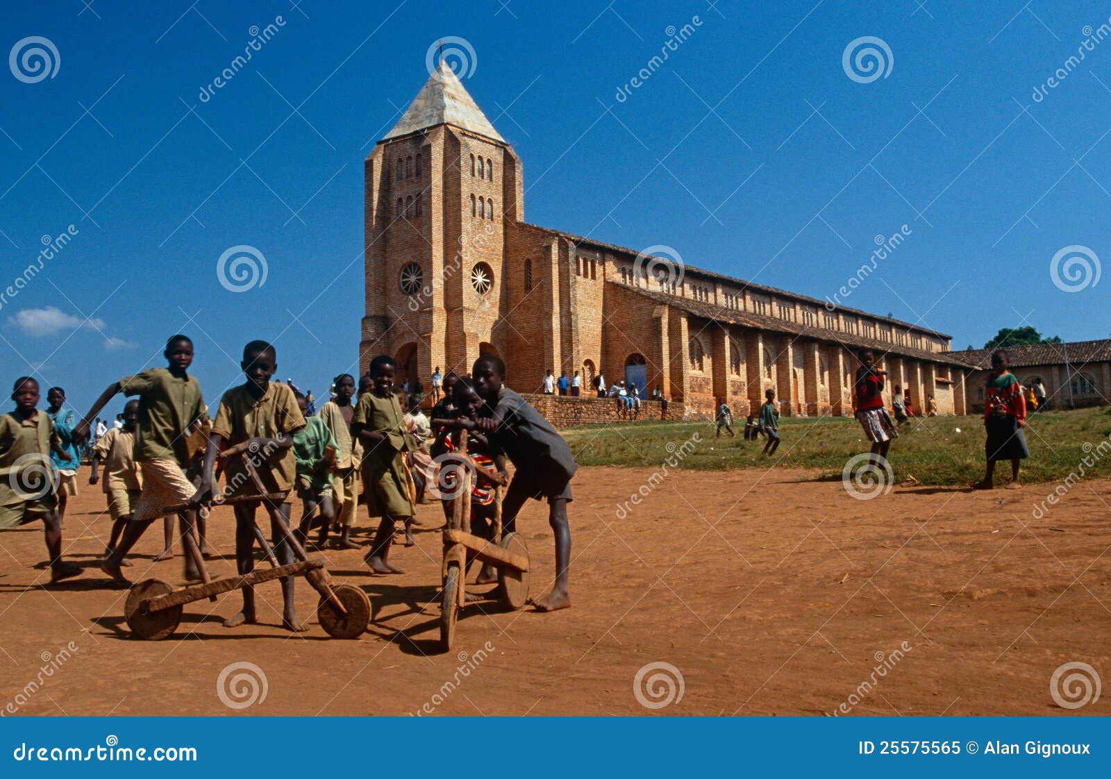 Students Outside a Catholic School in Rwanda Editorial Image - Image of ...