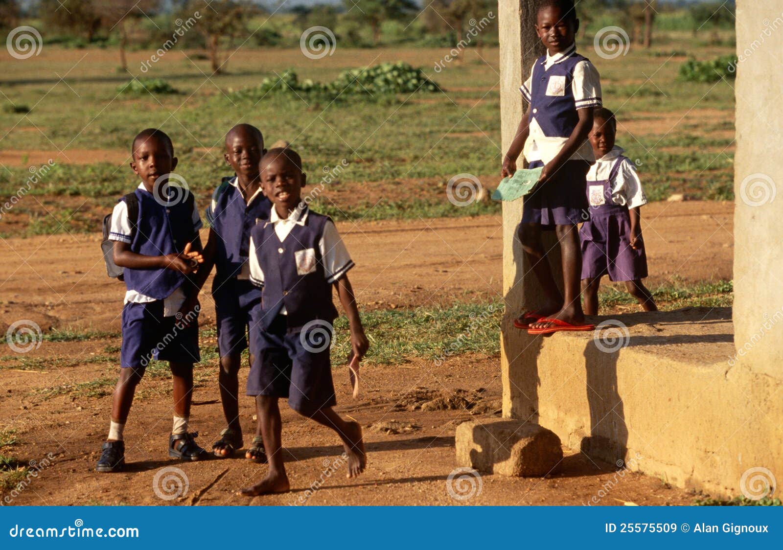 Students Outside a School in Rwanda Editorial Stock Image - Image of ...