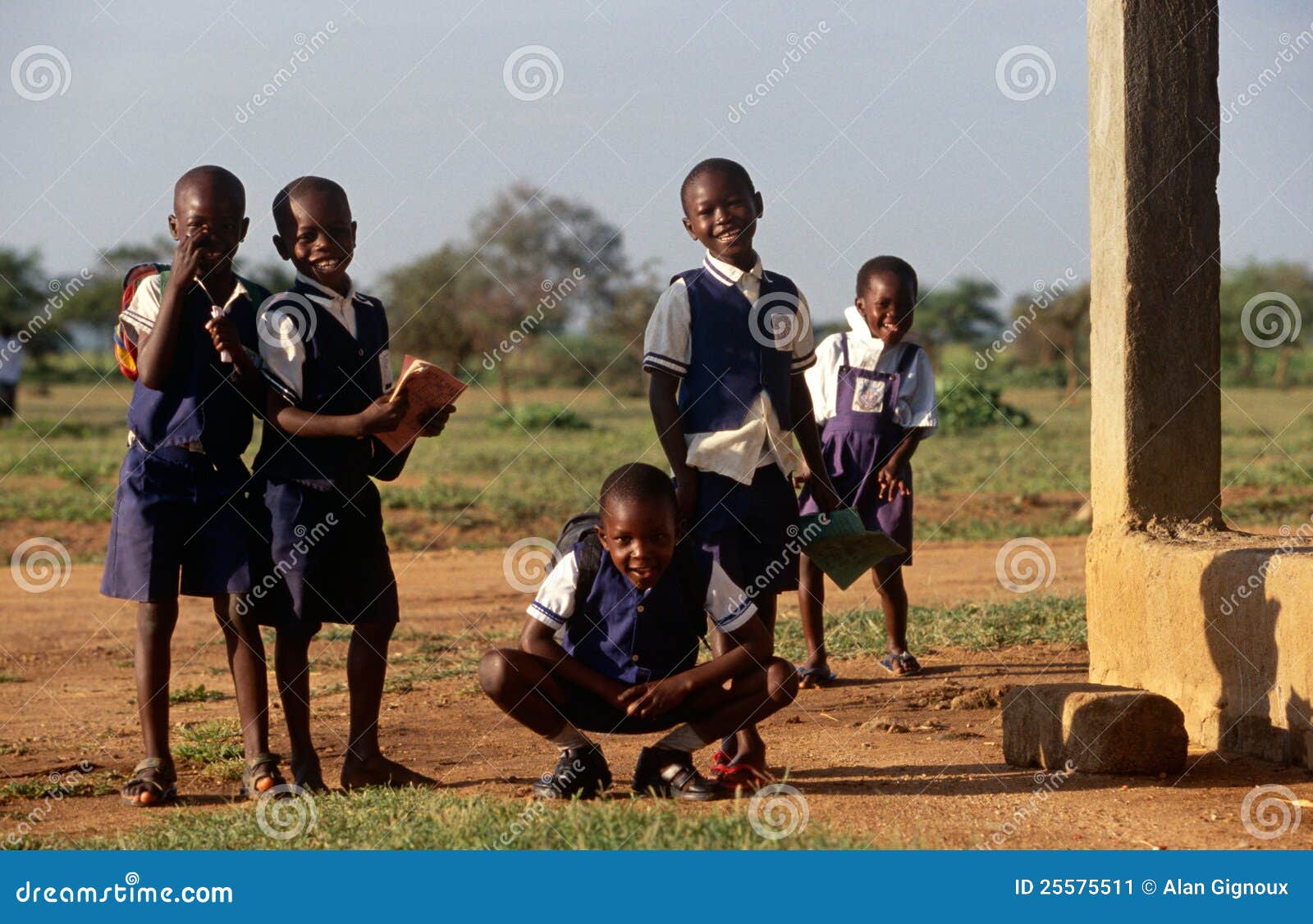 Students Outside a School in Rwanda Editorial Photo - Image of group ...