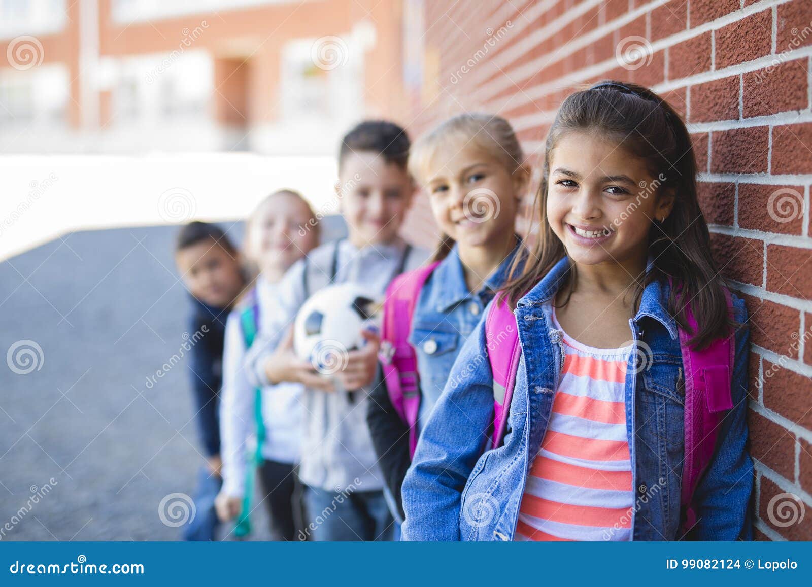 Students Outside School Standing Together Stock Photo - Image of latino ...