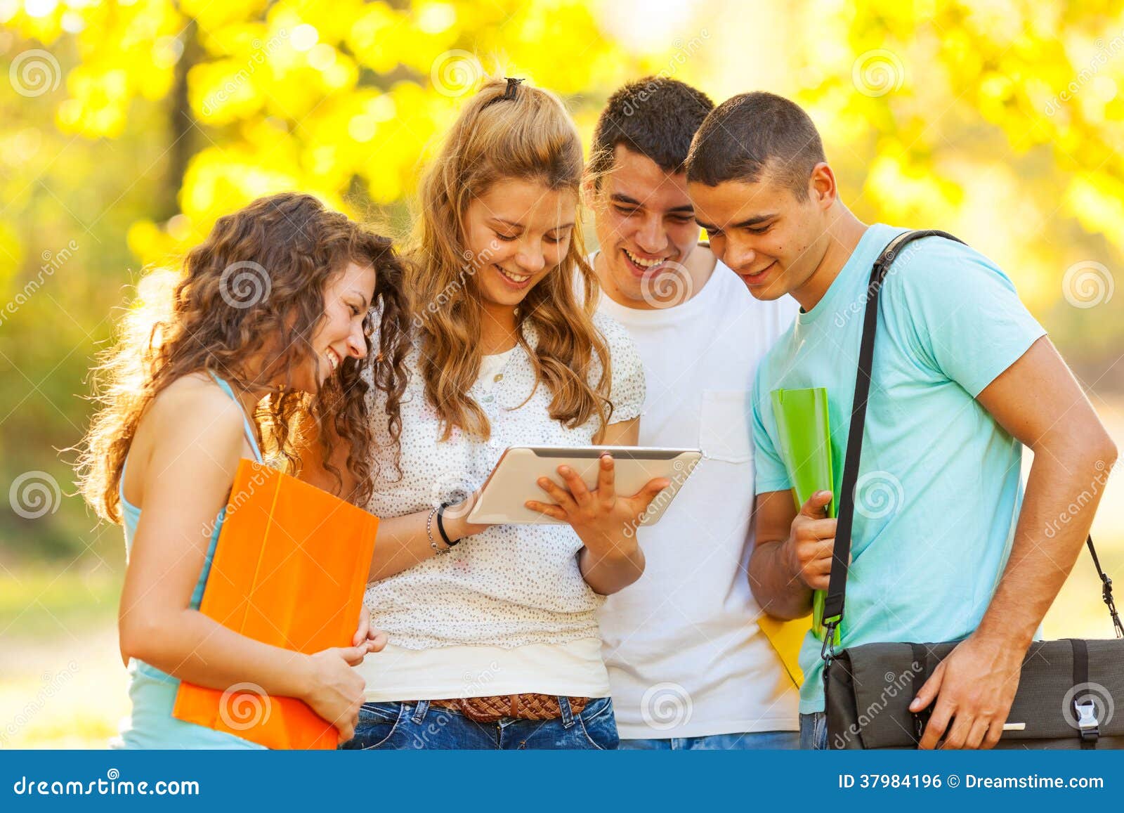 Students at park stock photo. Image of faculty, learning - 37984196
