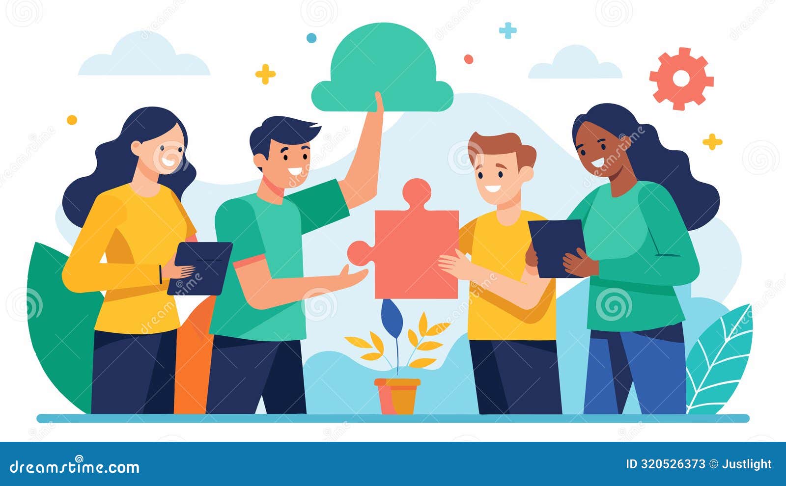 Students Participate in a Problemsolving Exercise Working Together To ...