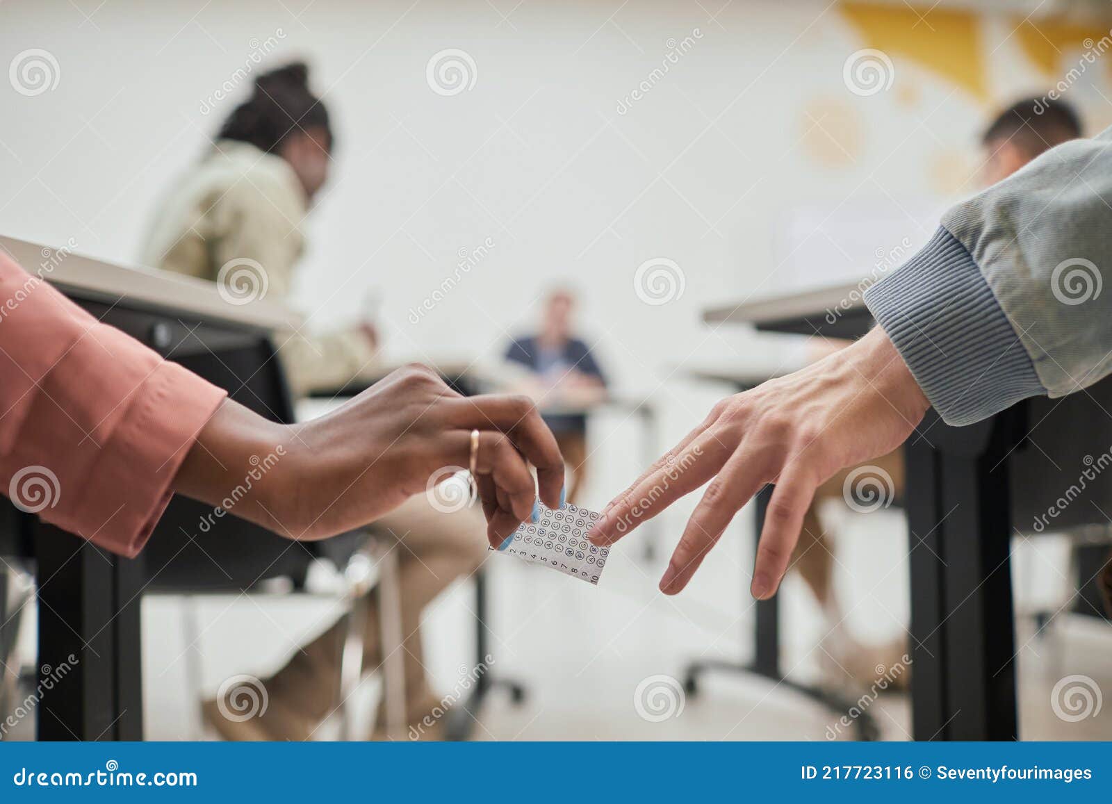 Students Passing Note in Class Closeup Stock Photo - Image of ...