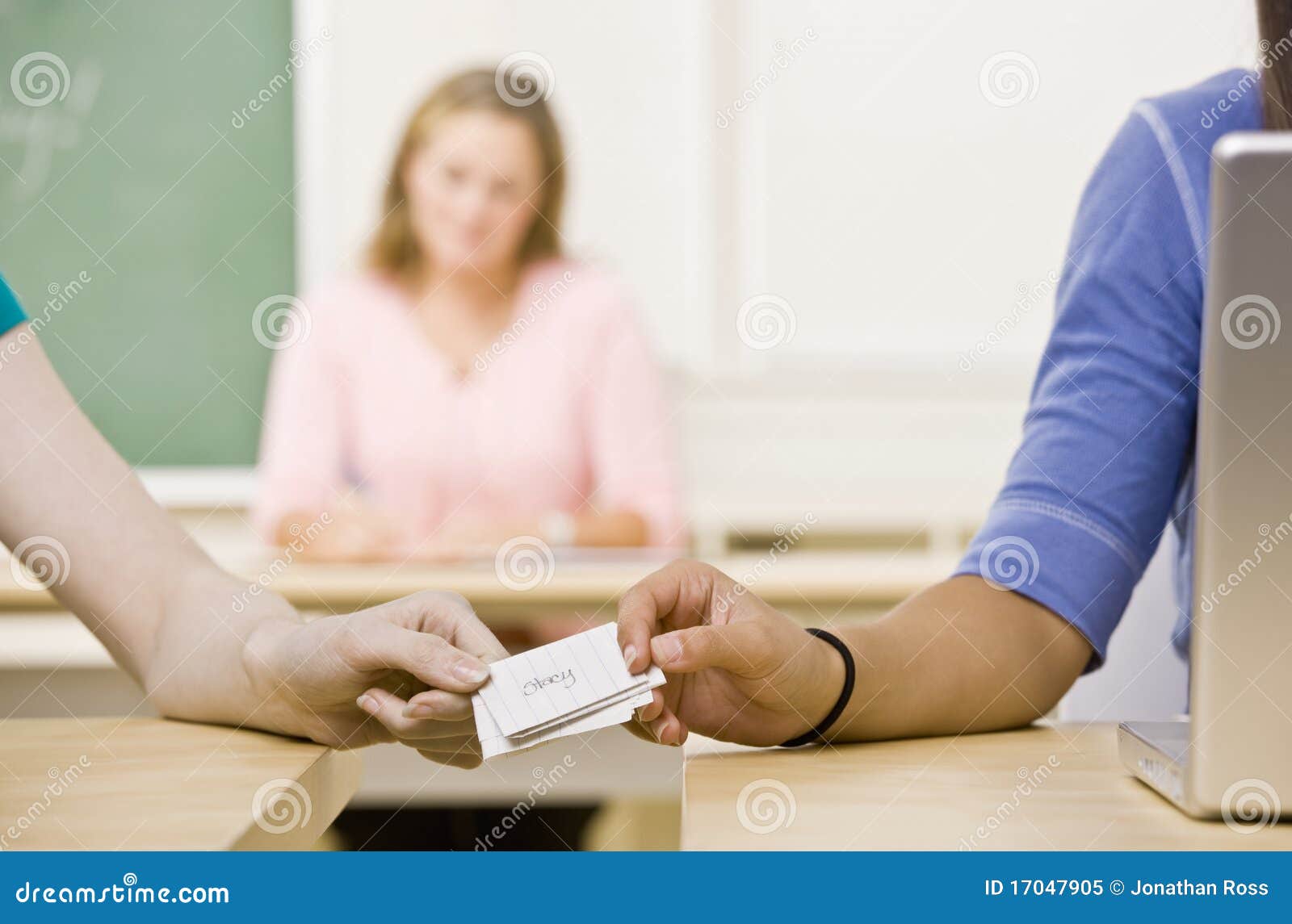 Students Passing Notes in Classroom Stock Image - Image of people ...