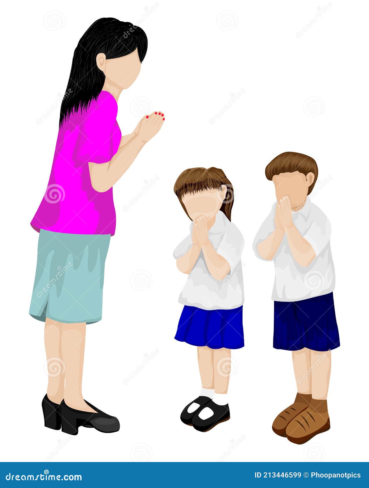 Students Pay Respect To Teachers Vector Design Stock Vector ... Students Pay Respect To Teachers Vector Design Stock Vector ...