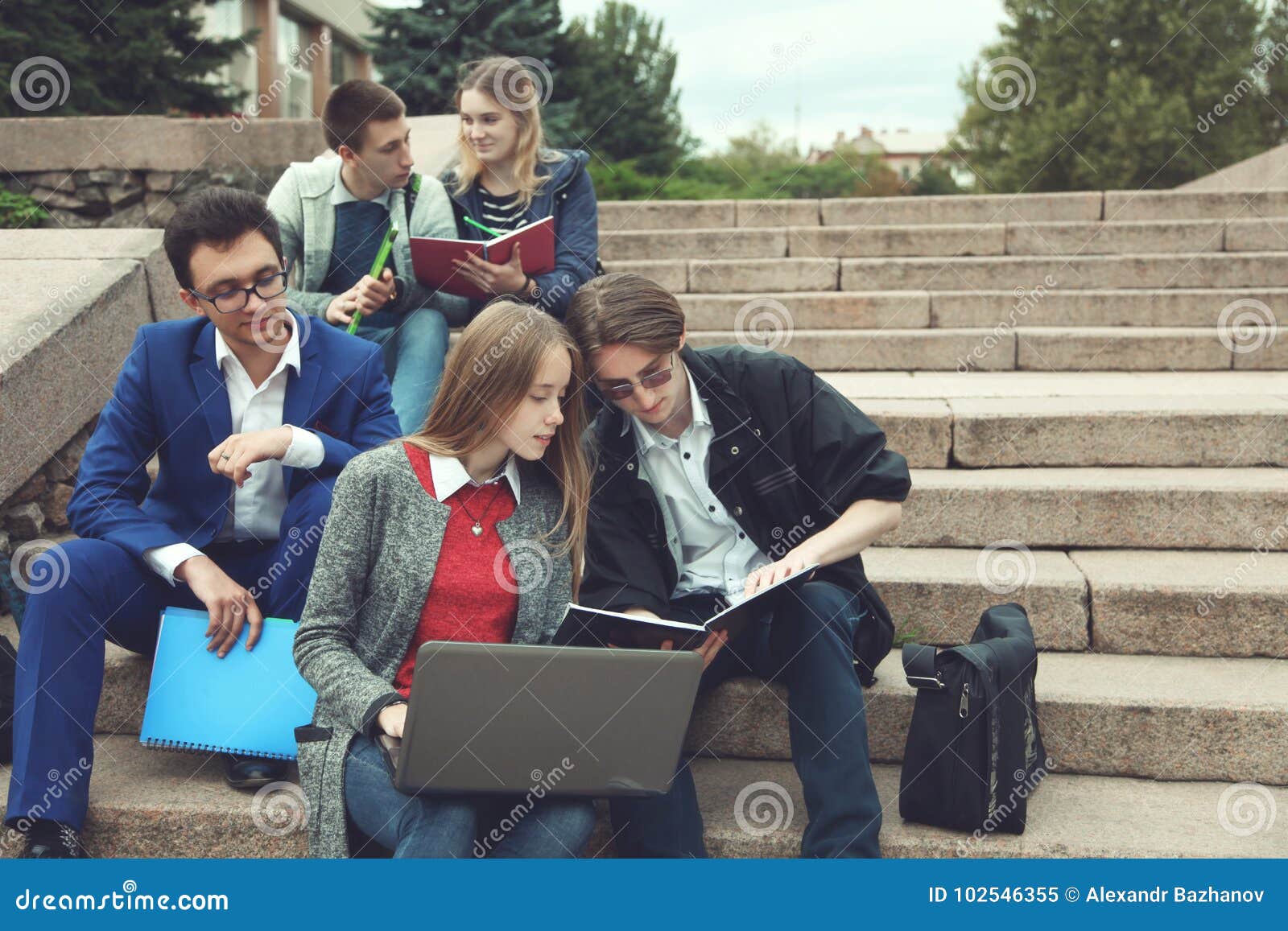 Students Prepare for Classes Stock Image - Image of classes, model ...