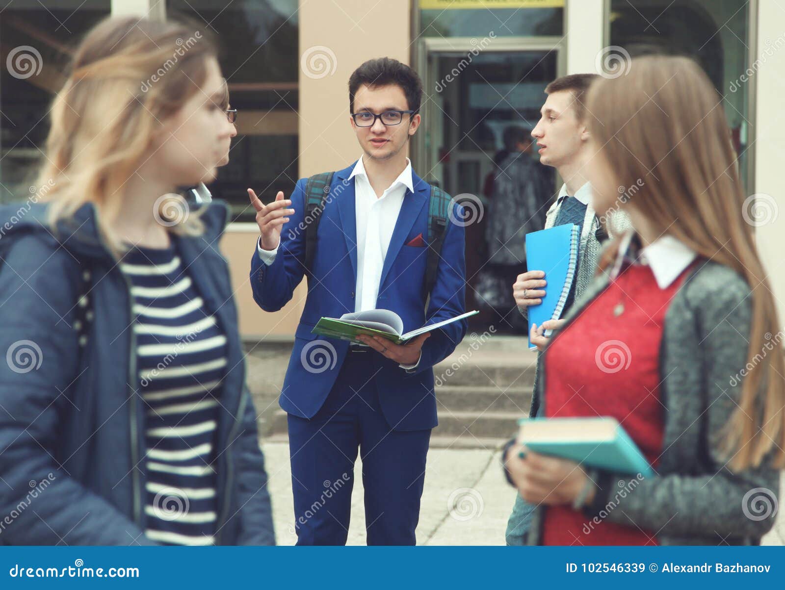 Students Prepare for Classes Stock Image - Image of student, model ...