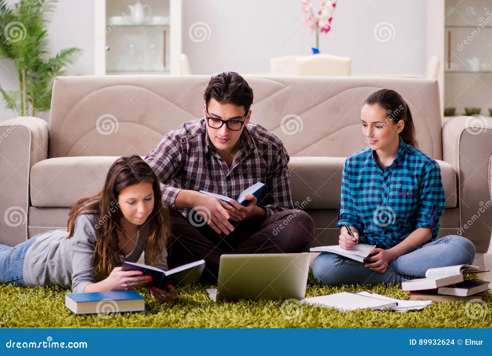The Students Preparing for University Exams Stock Photo - Image of ...