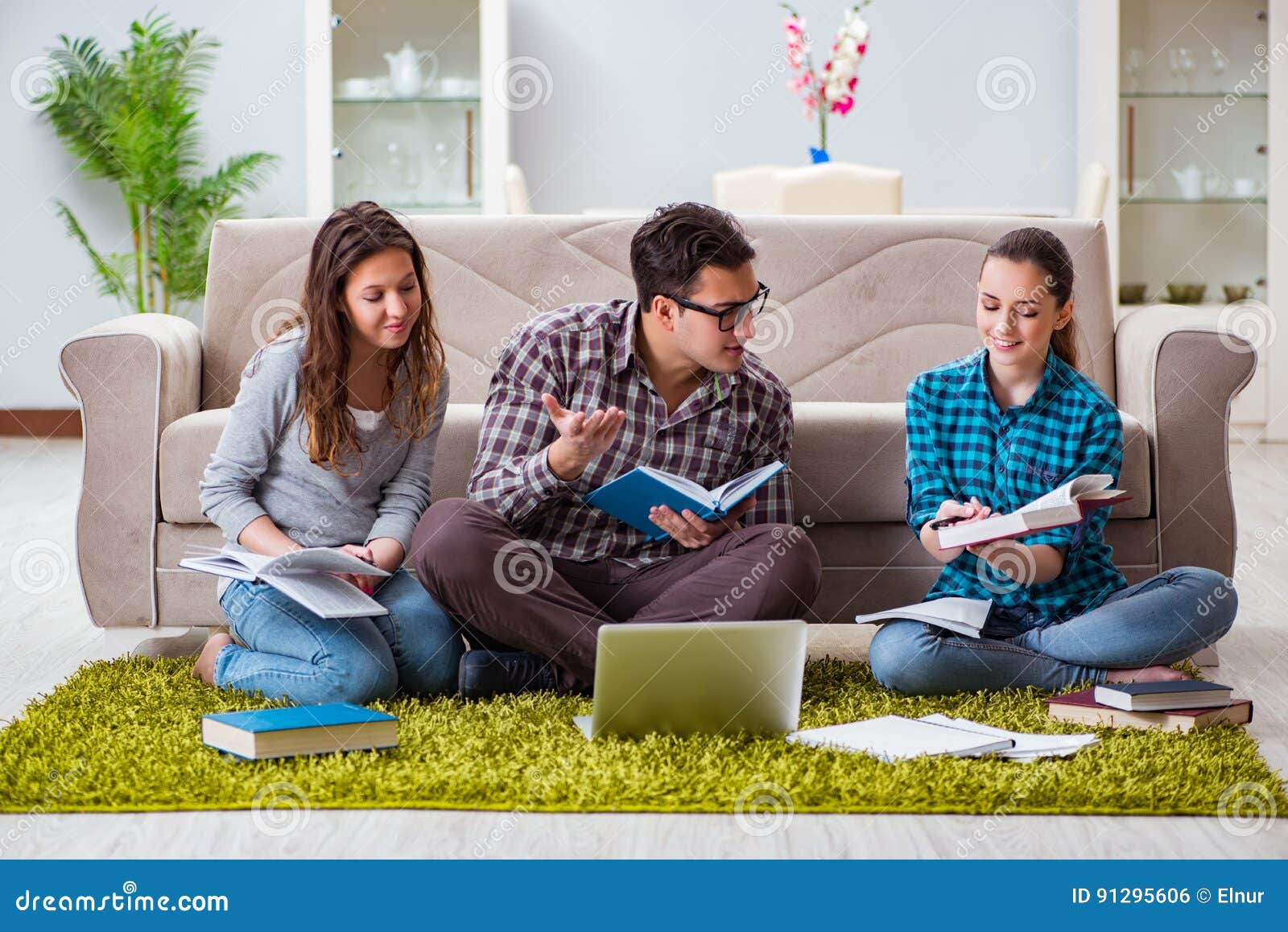 The Students Preparing for University Exams Stock Photo - Image of ...