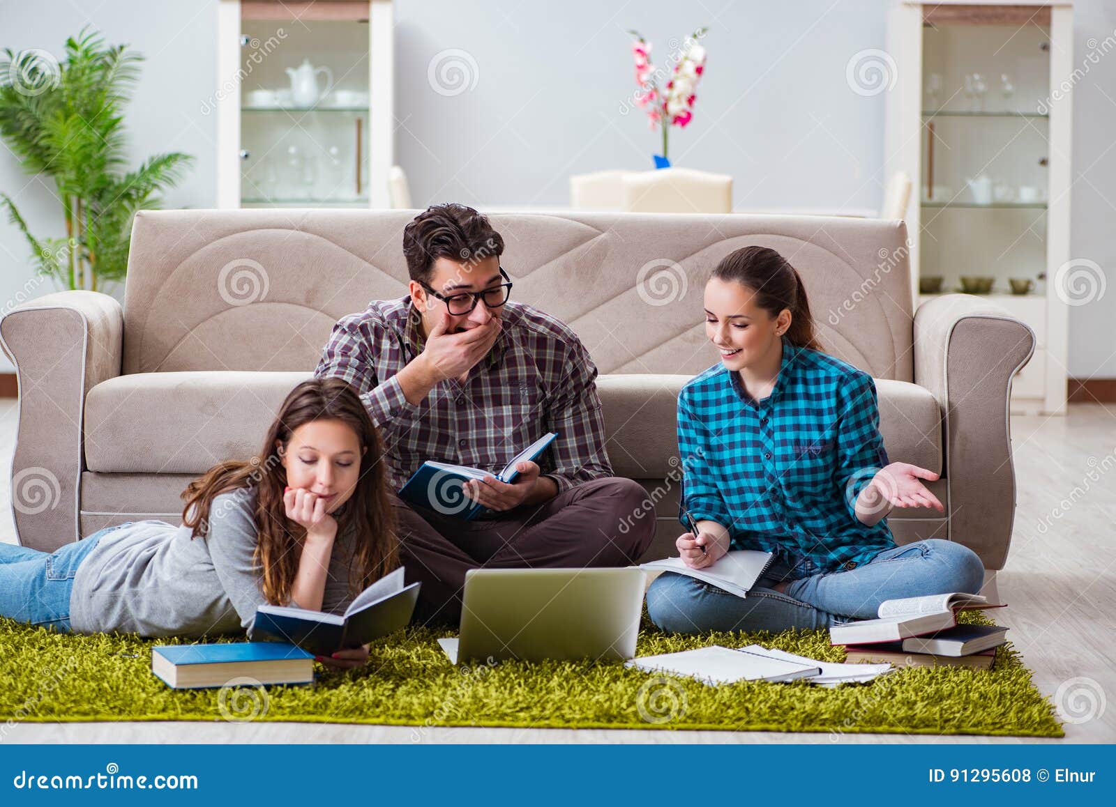 The Students Preparing for University Exams Stock Photo - Image of ...