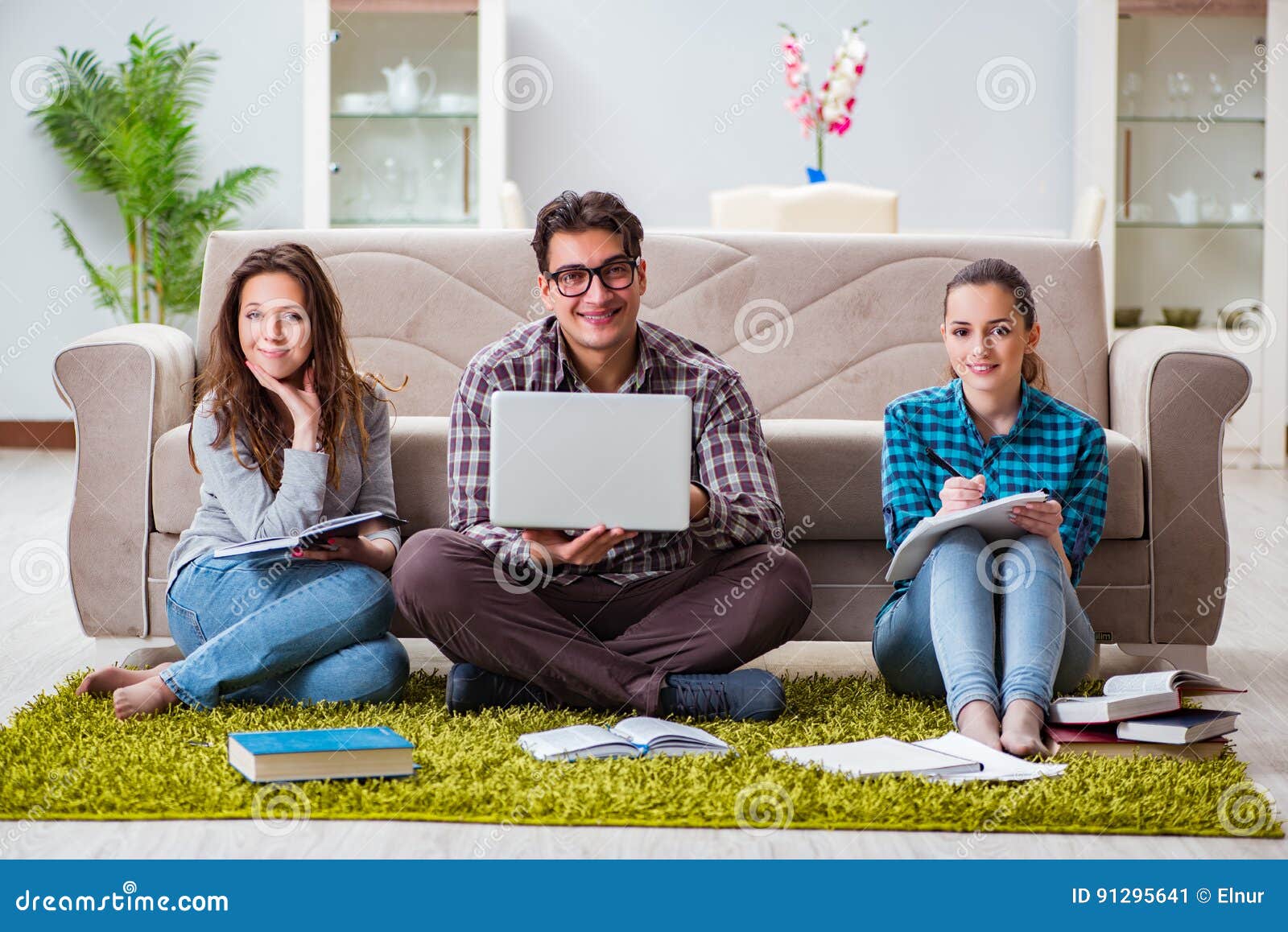 The Students Preparing for University Exams Stock Image - Image of ...