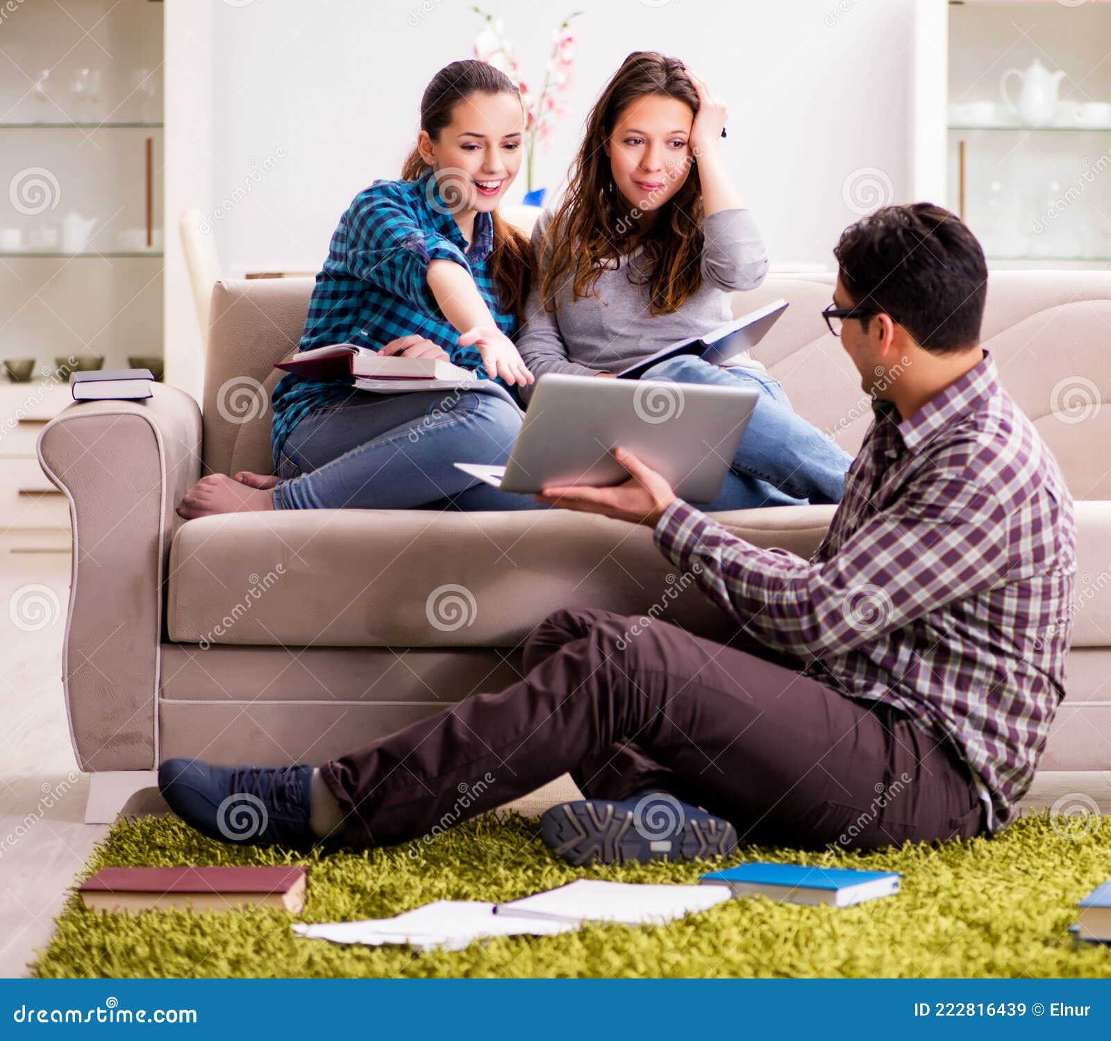 Students Preparing for University Exams Stock Image - Image of book ...