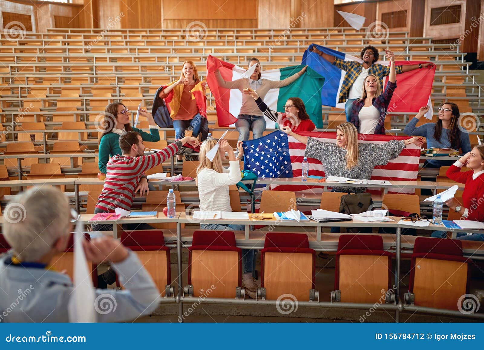 Students Present Country with Flag on University Stock Photo - Image of ...
