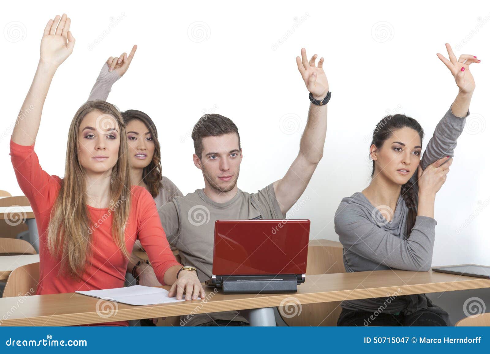 Students Put Up Their Hands Stock Image - Image of hands, knowledge ...