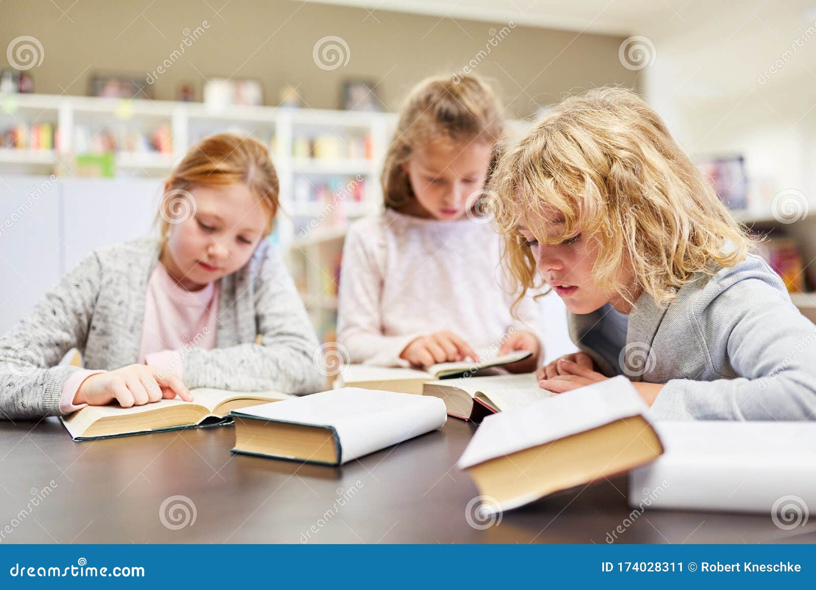 Students Read Together in a Study Group Stock Image - Image of ...