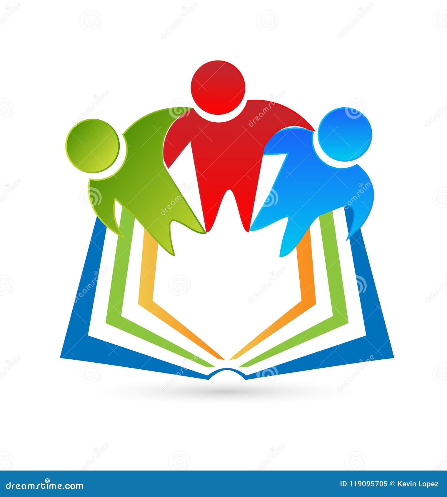 Students Reading a Book, Icon Vector Stock Vector - Illustration of ...