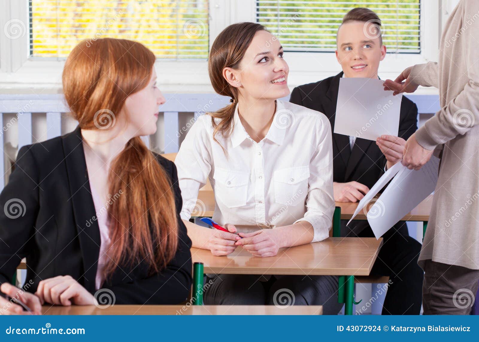 Students ready for an exam stock photo. Image of class - 43072924