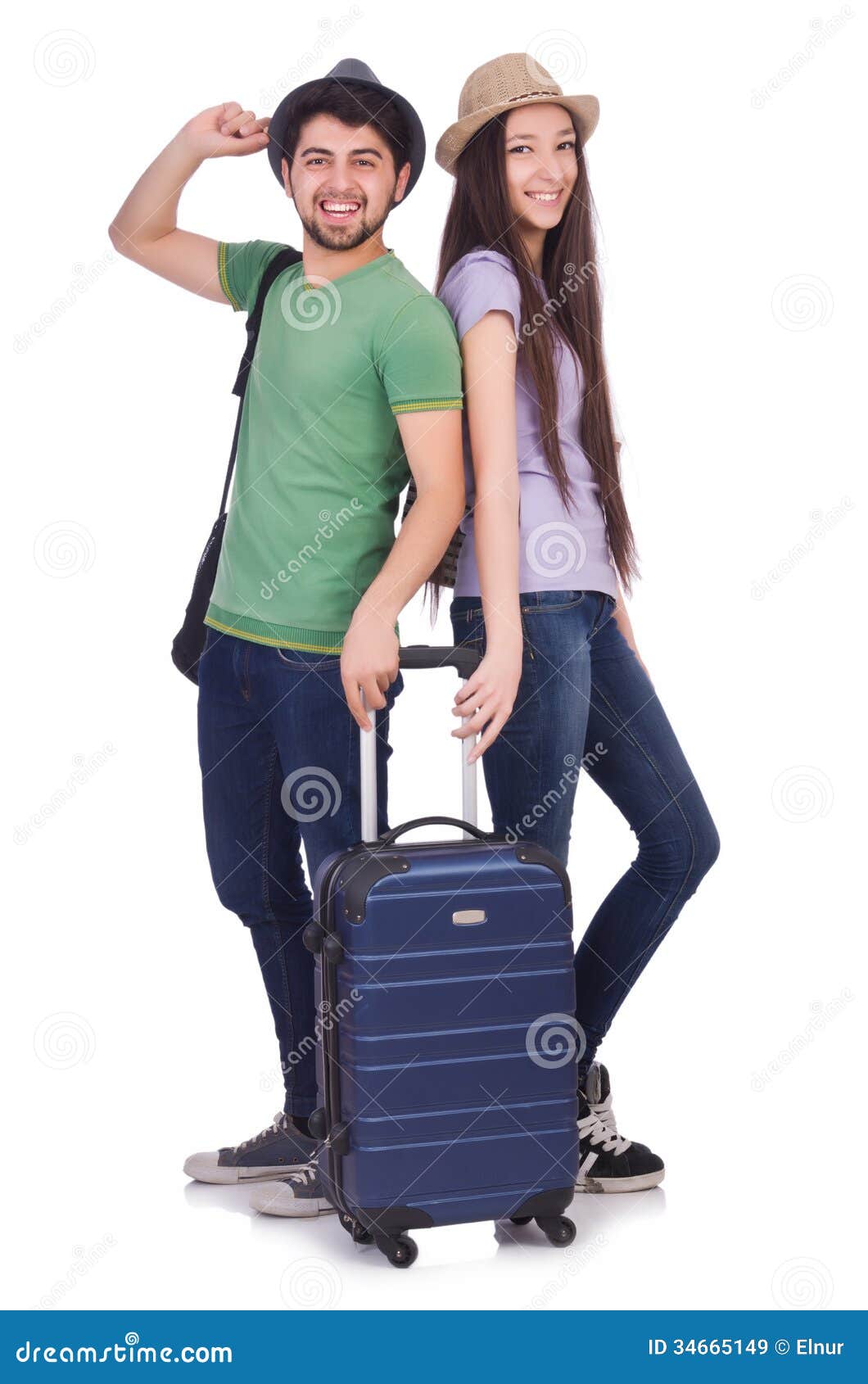 Students ready for travel stock image. Image of pair - 34665149