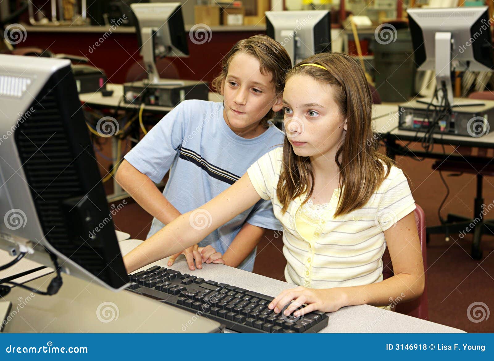 Students Research Online stock photo. Image of chair, caucasian - 3146918