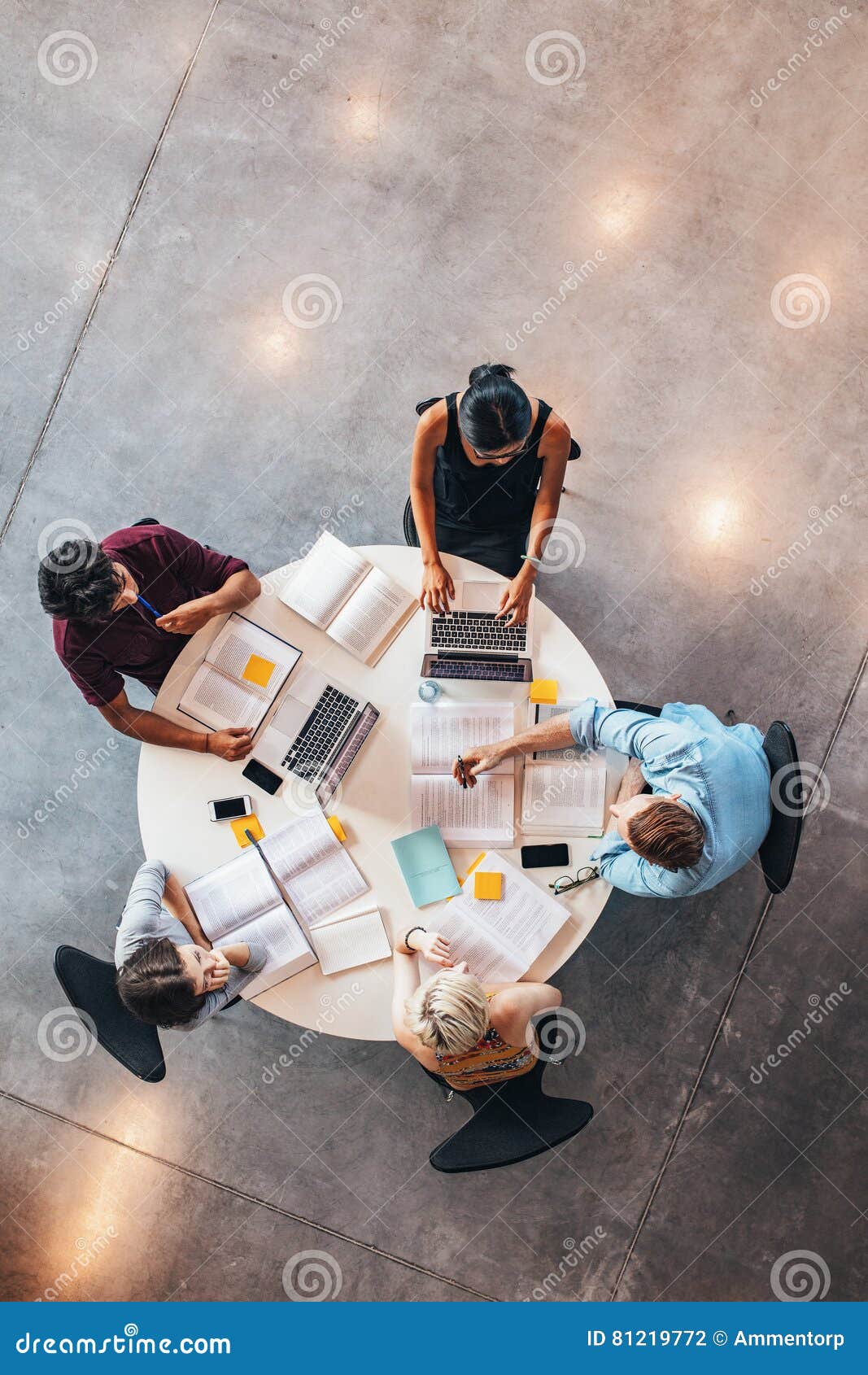 Students Researching Information for Their Project Stock Photo - Image ...