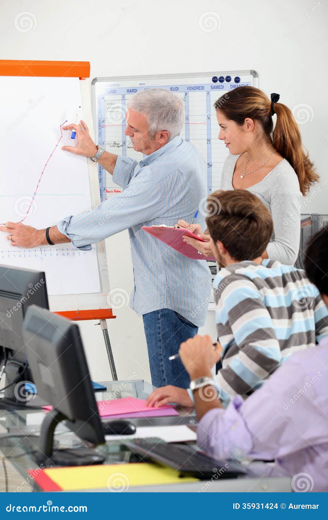 Students in sales training stock photo. Image of meeting - 35931424