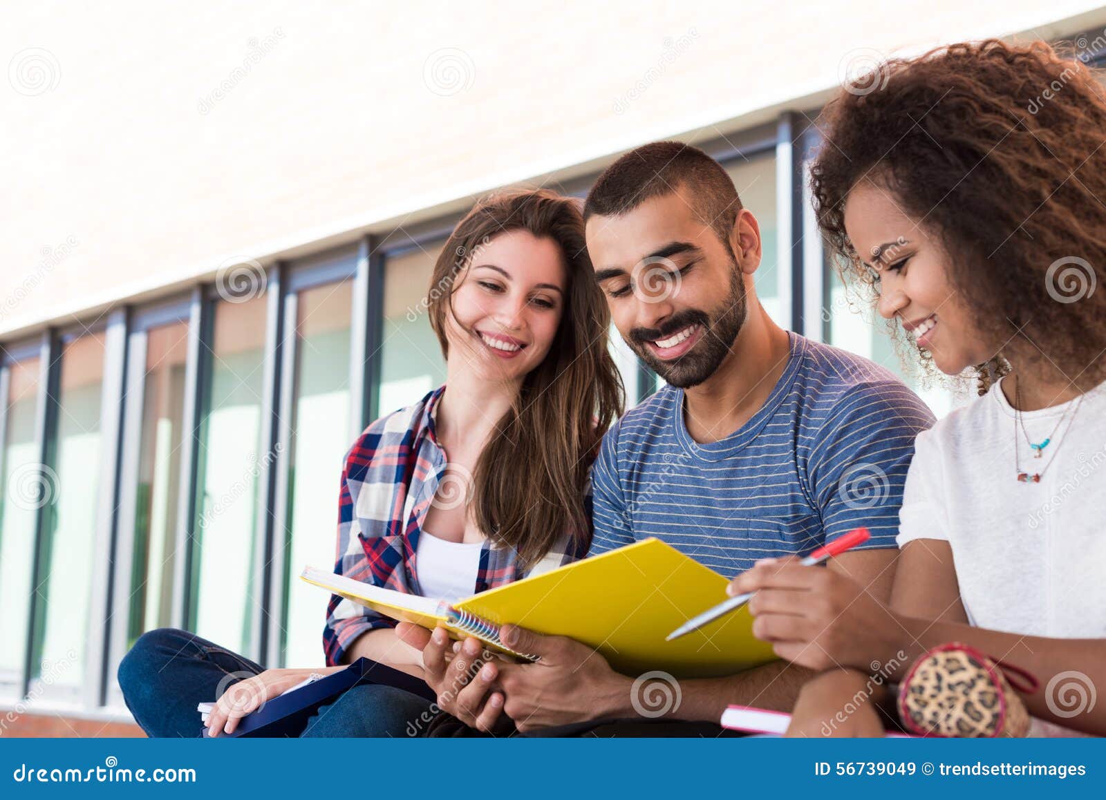 Students sharing notes stock image. Image of grade, people - 56739049