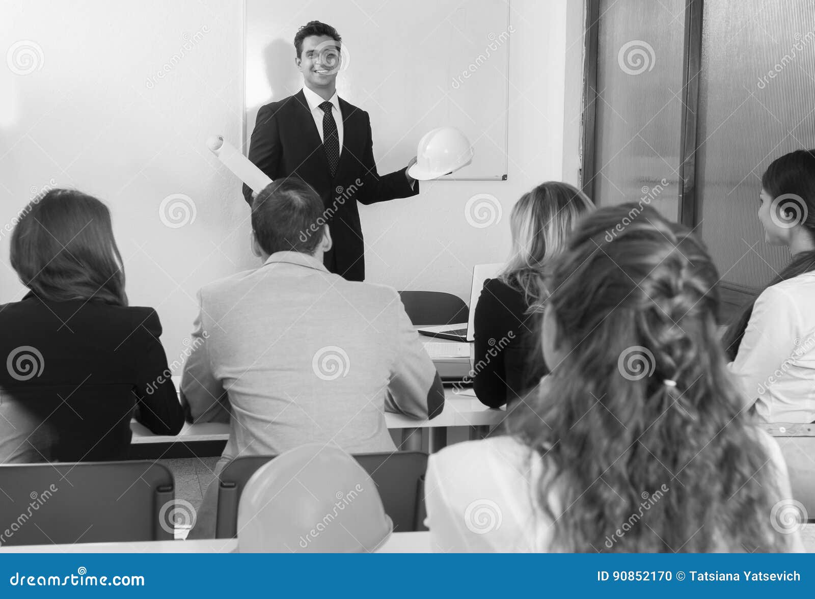 Students sit in audience stock photo. Image of consultation - 90852170
