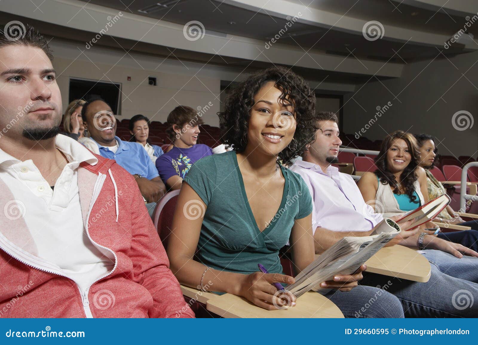 Students Sitting in the Classroom Stock Image - Image of asian ...