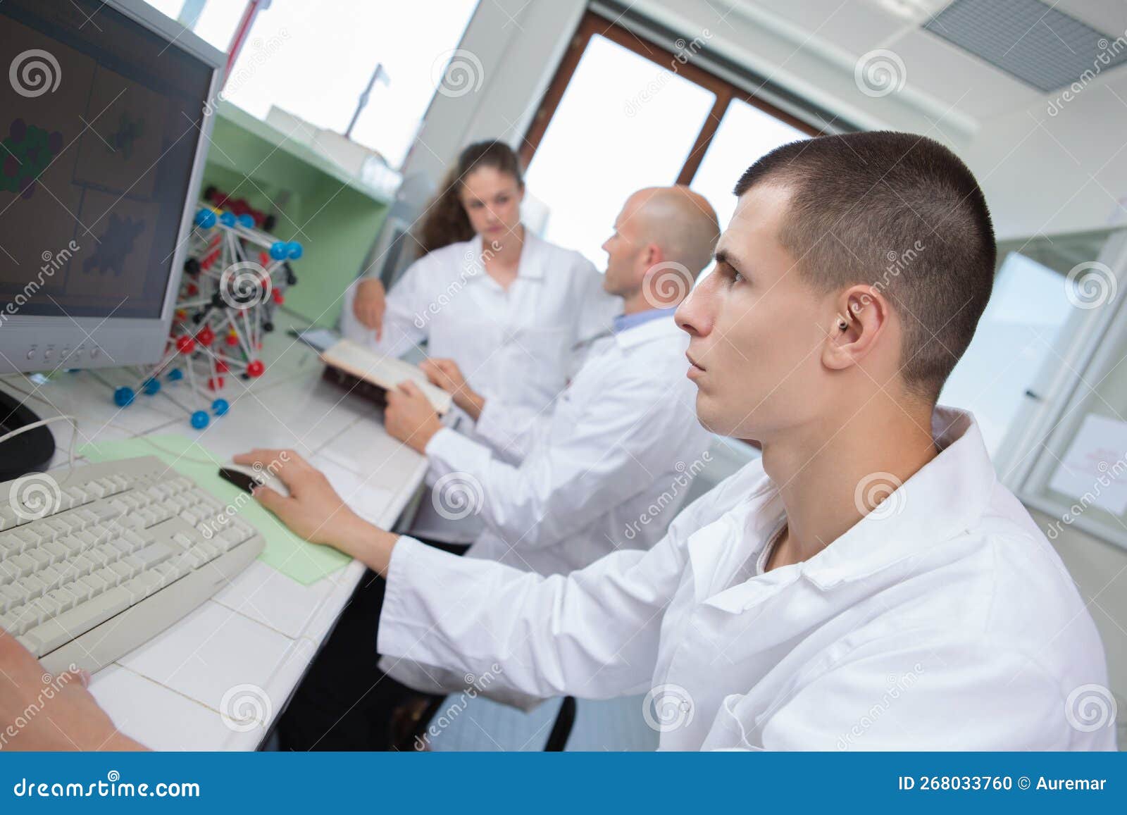 Students Sitting at Laboratory at School Stock Photo - Image of ...
