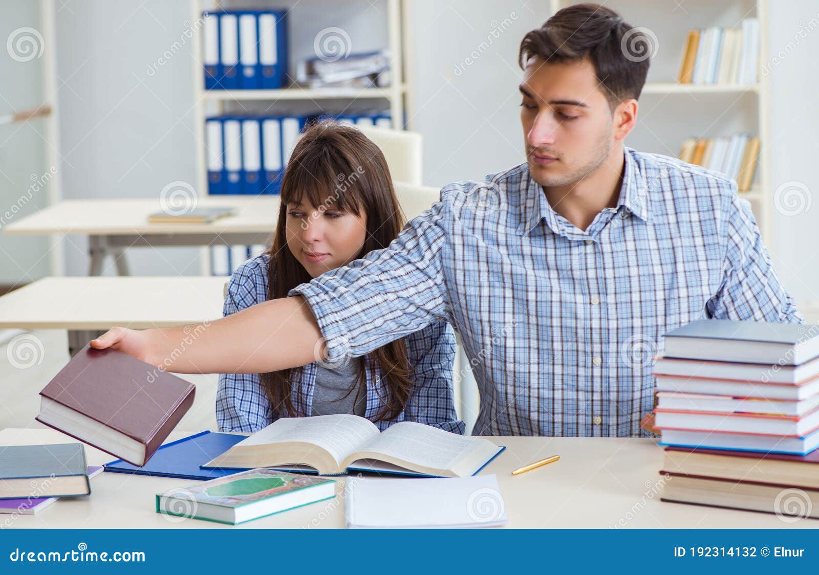Students Sitting and Studying in Classroom College Stock Photo - Image ...