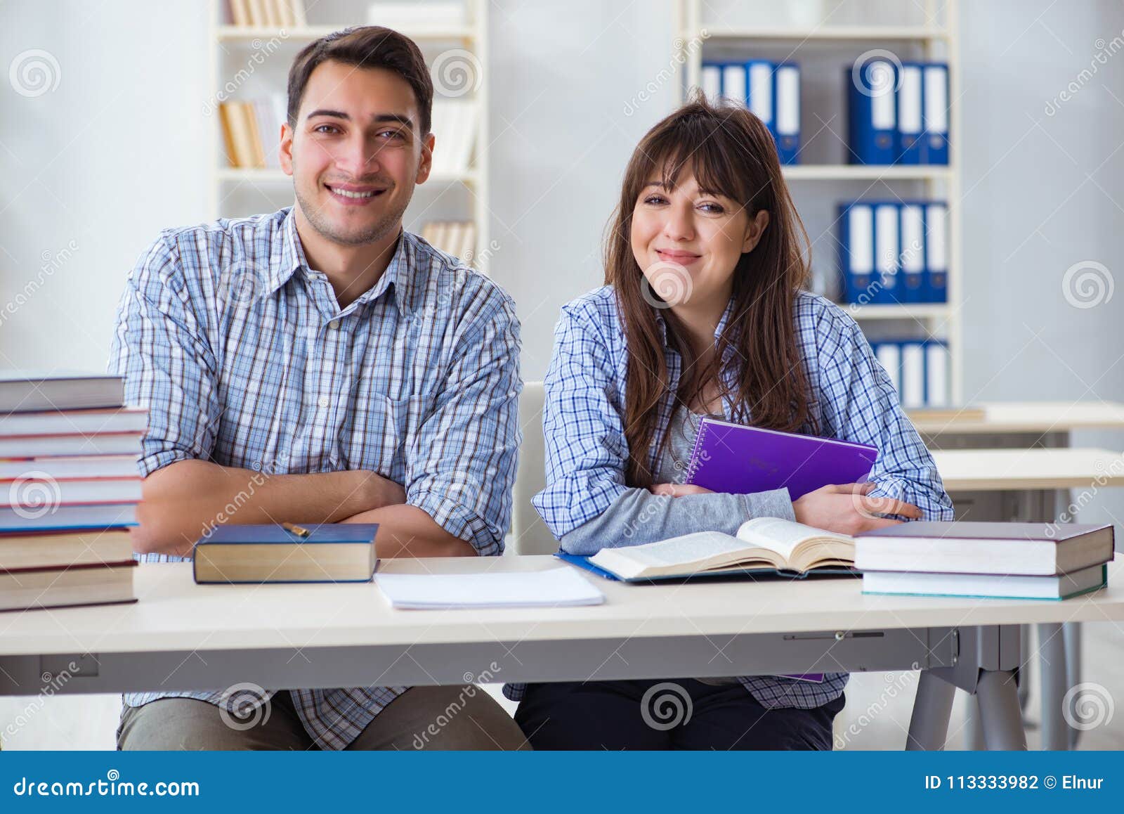 The Students Sitting and Studying in Classroom College Stock Photo ...