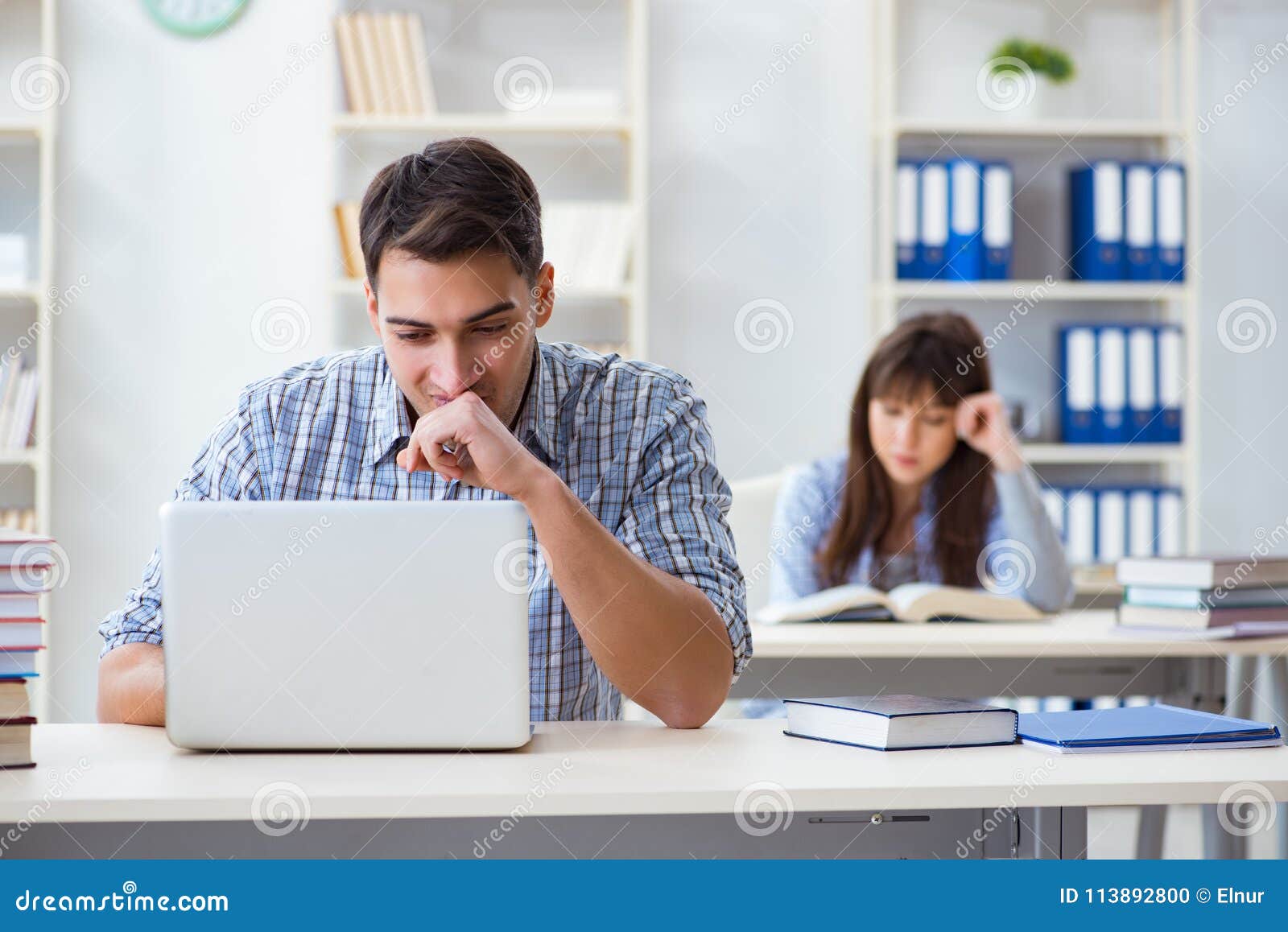 The Students Sitting and Studying in Classroom College Stock Photo ...