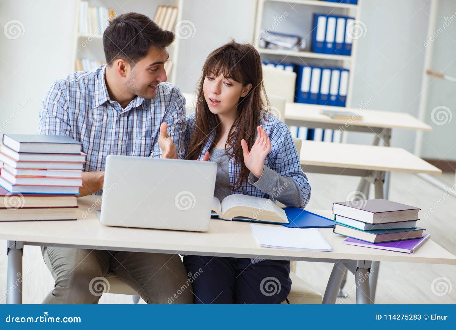 The Students Sitting and Studying in Classroom College Stock Image ...