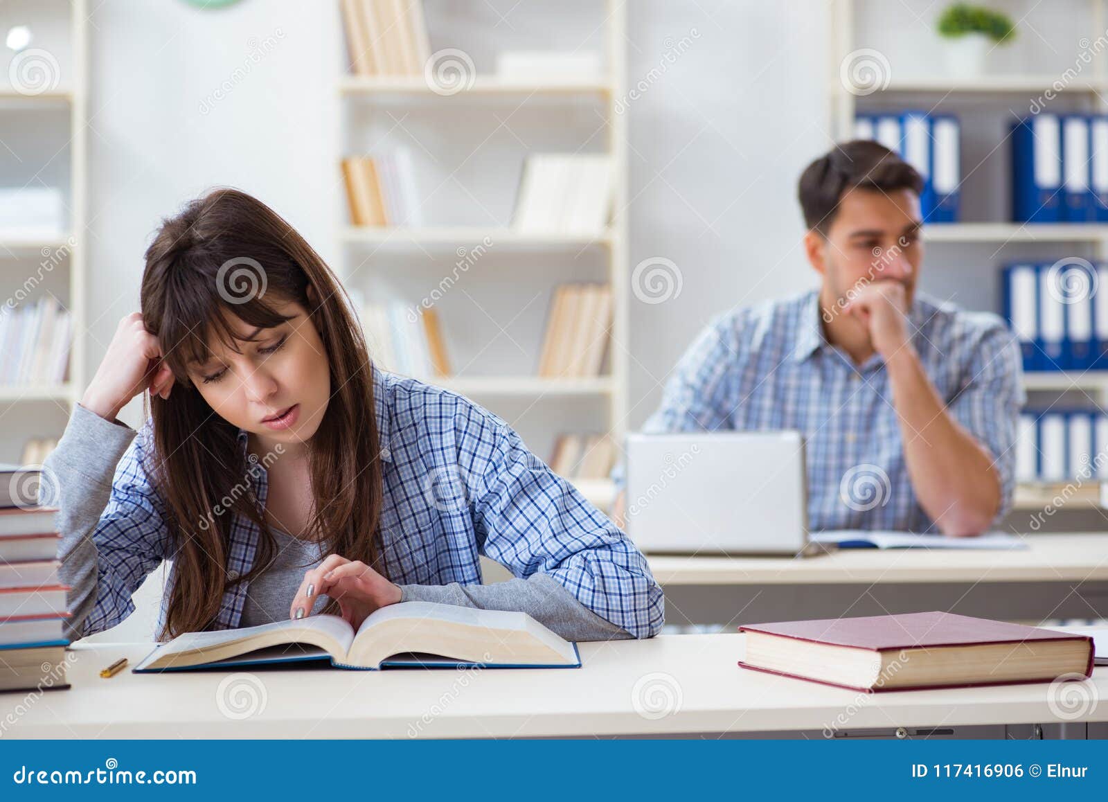 The Students Sitting and Studying in Classroom College Stock Photo ...