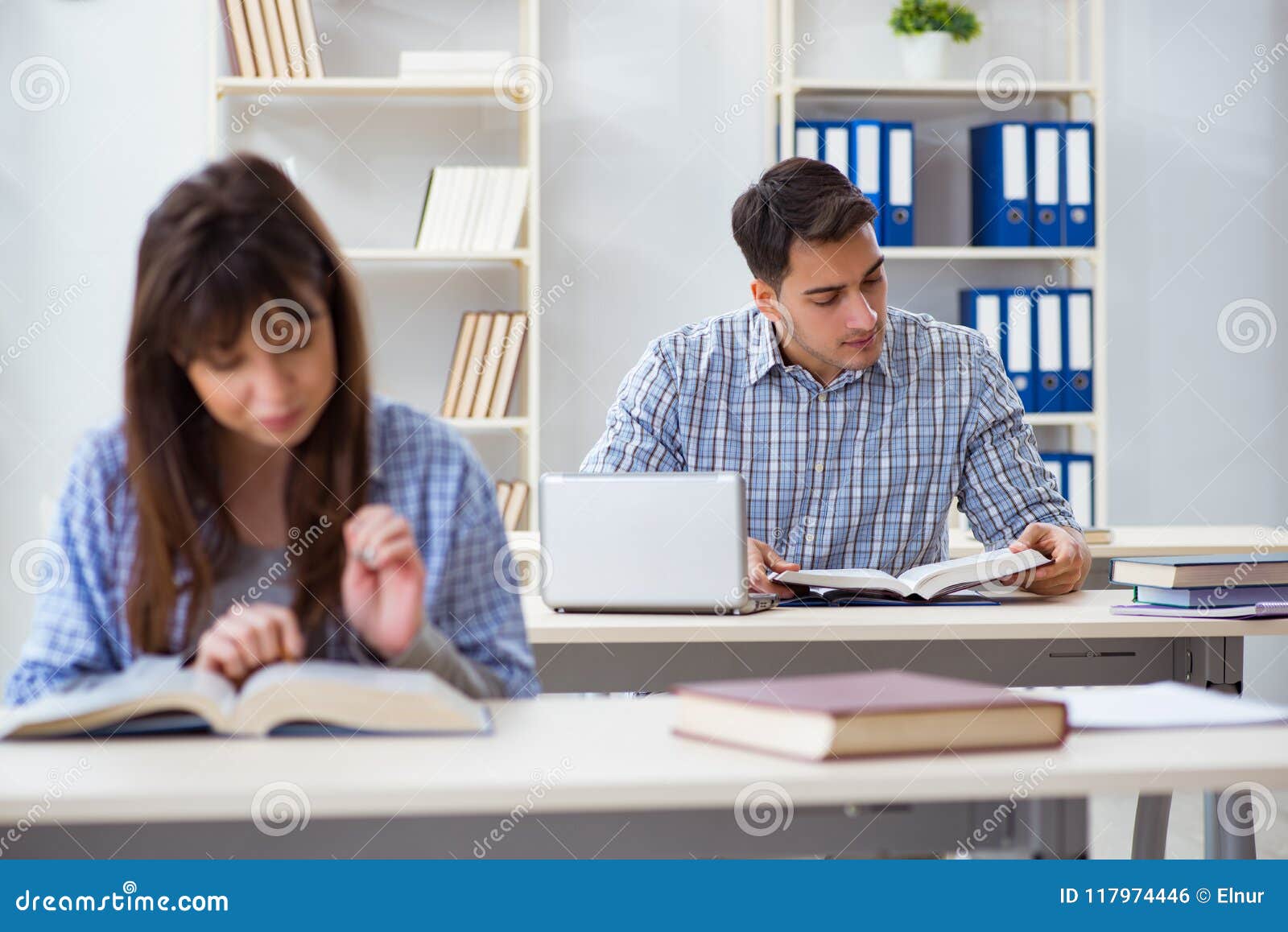 The Students Sitting and Studying in Classroom College Stock Photo ...