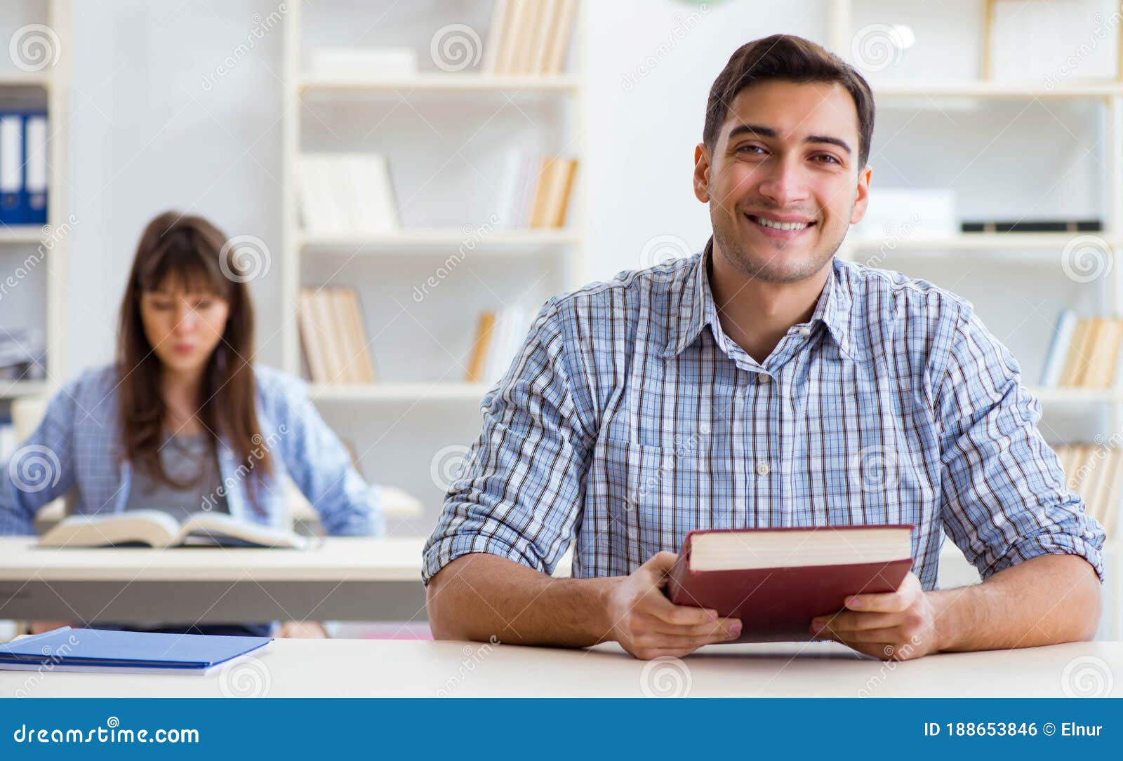 Students Sitting and Studying in Classroom College Stock Photo - Image ...