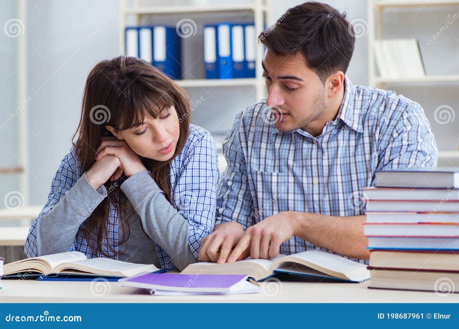 Students Sitting and Studying in Classroom College Stock Image - Image ...