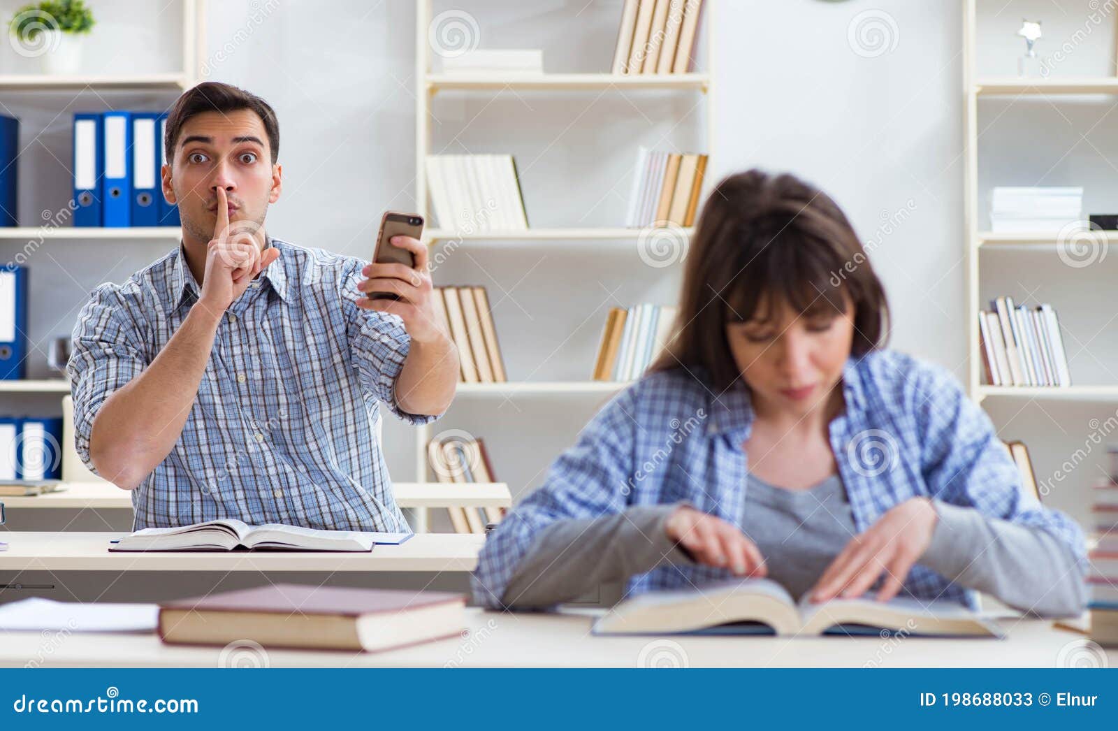 Students Sitting and Studying in Classroom College Stock Image - Image ...