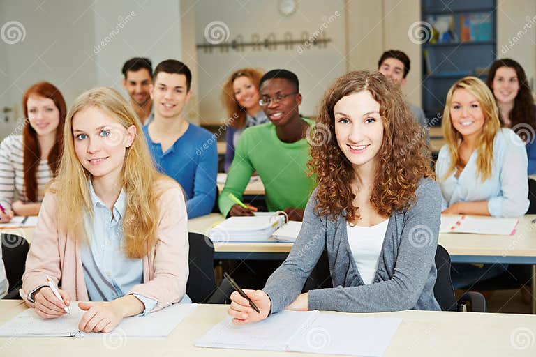 Students Sitting in University Stock Image - Image of class, exam: 29596687