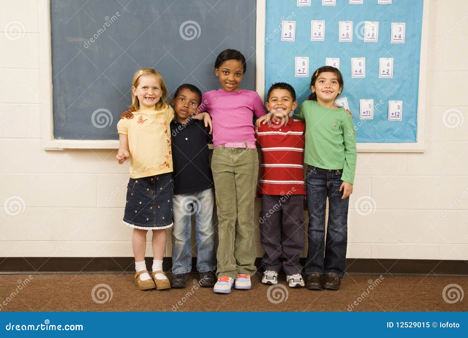 Students Standing in Classroom. Stock Image - Image of cheerful ...