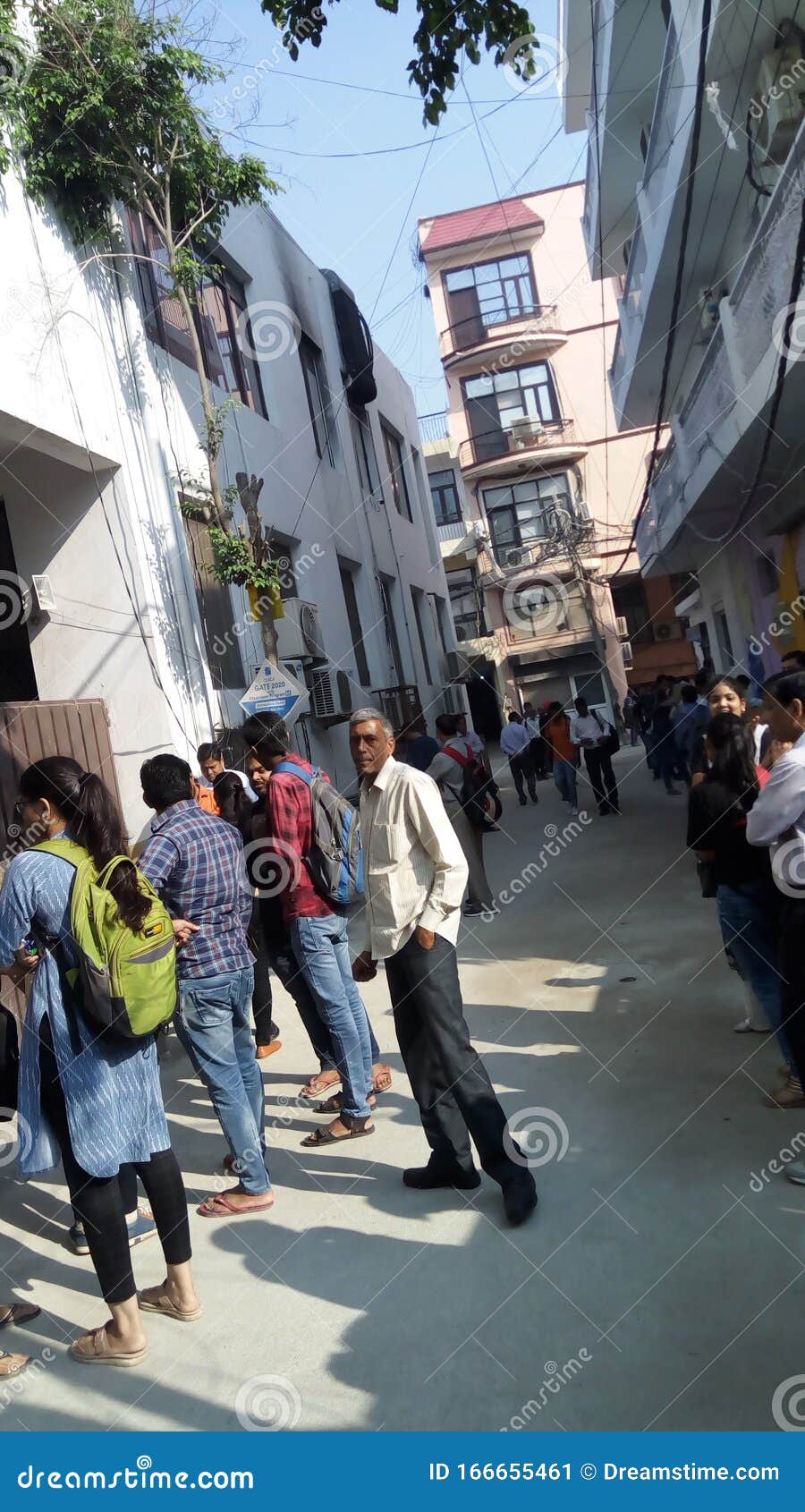Students Standing on the Road and Waiting for Exam Editorial Photo ...