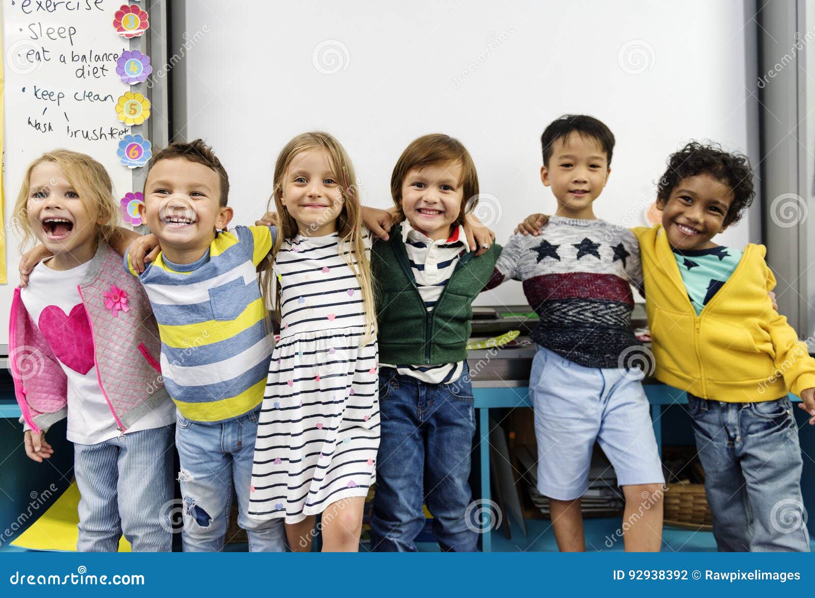 Students Standing Together in Class Stock Photo - Image of design ...