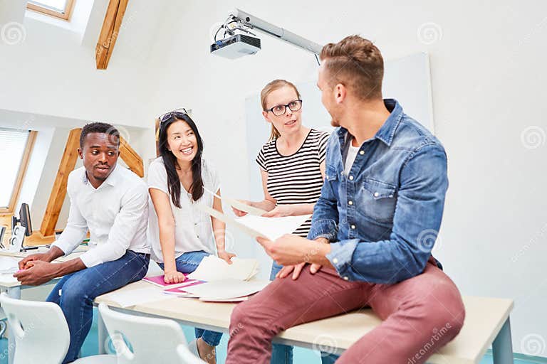 Students in Study Group or in a Meeting Stock Photo - Image of ...